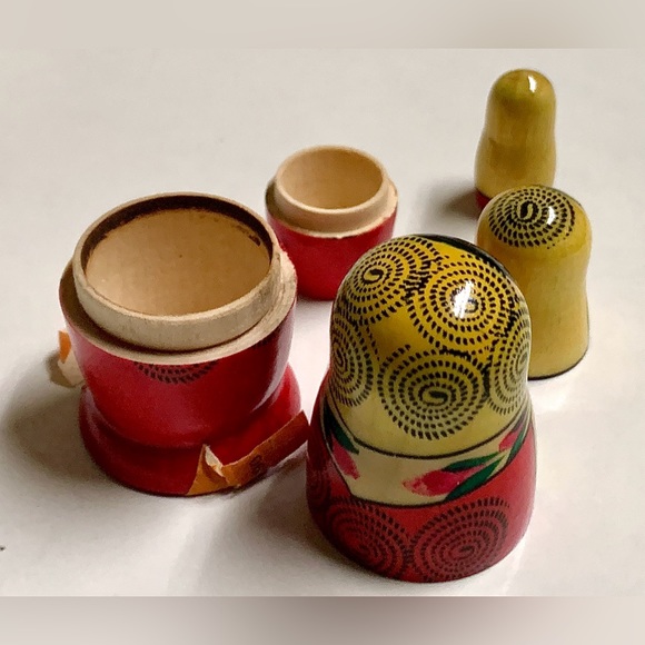 Art | Vintage Soviet Era Russian Miniature Set Of 3 Female Matryoshka ...